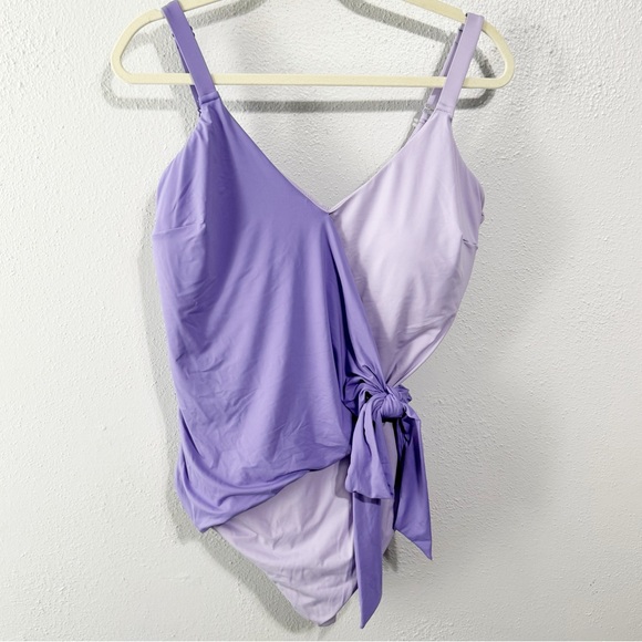 knix | Swim | Nwt Knix Purple Wrap One Piece Swimsuit 3x | Poshmark